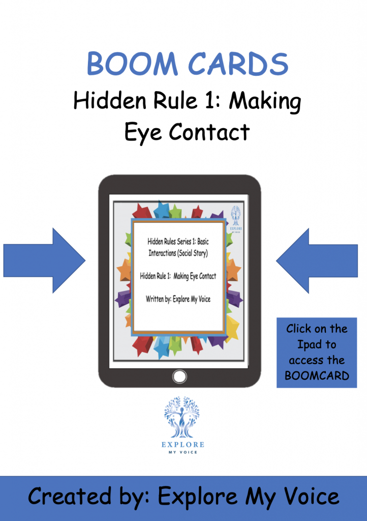 Hidden Rule 1: Making Eye Contact (Social Story) | Explore My Voice