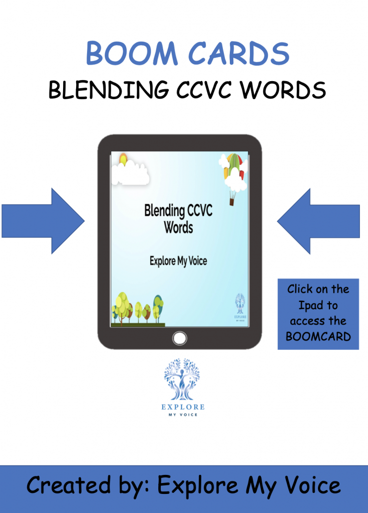 Boom Cards: Blending CCVC Words | Explore My Voice